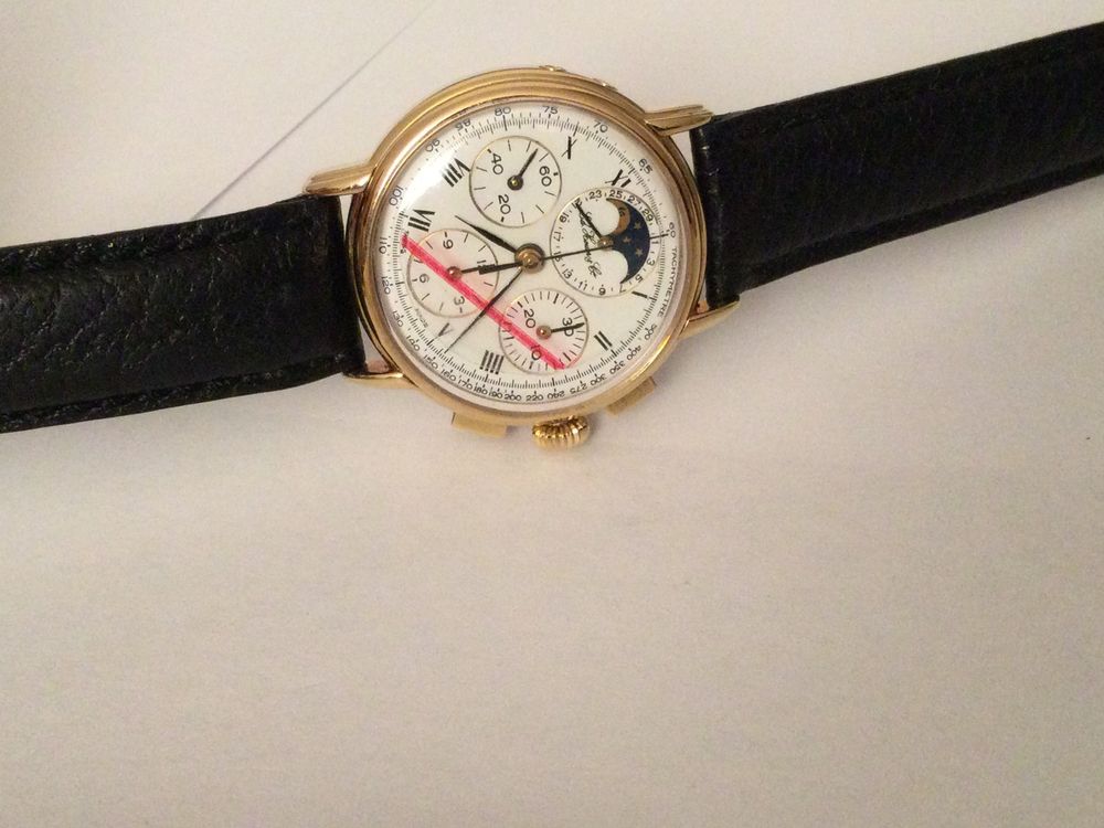 ED HEUER & Cie. Moonphase Chronograph Lemania 1883 Movement (Gebraucht ...