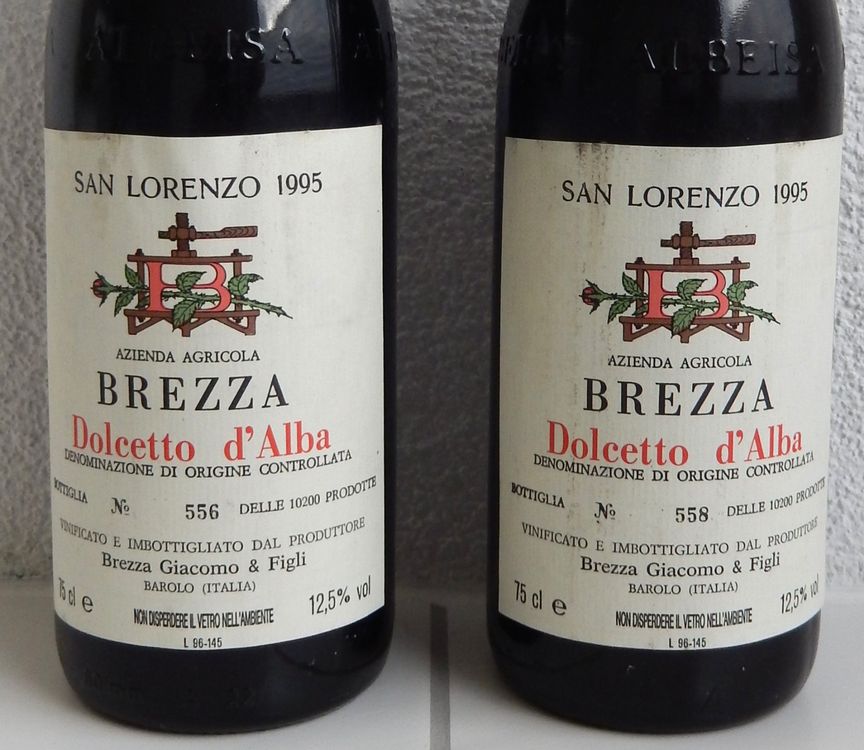 2Fl. San Lorenzo 1995 Brezza Dolcetto d`Alba (Gebraucht) in Hochdorf ...