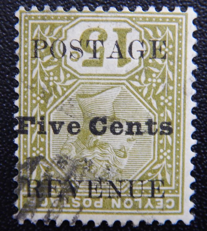 Ceylon Kat. 110 gest. 1892 inveted Kat. 75 £ (Gebraucht) in Zürich für ...