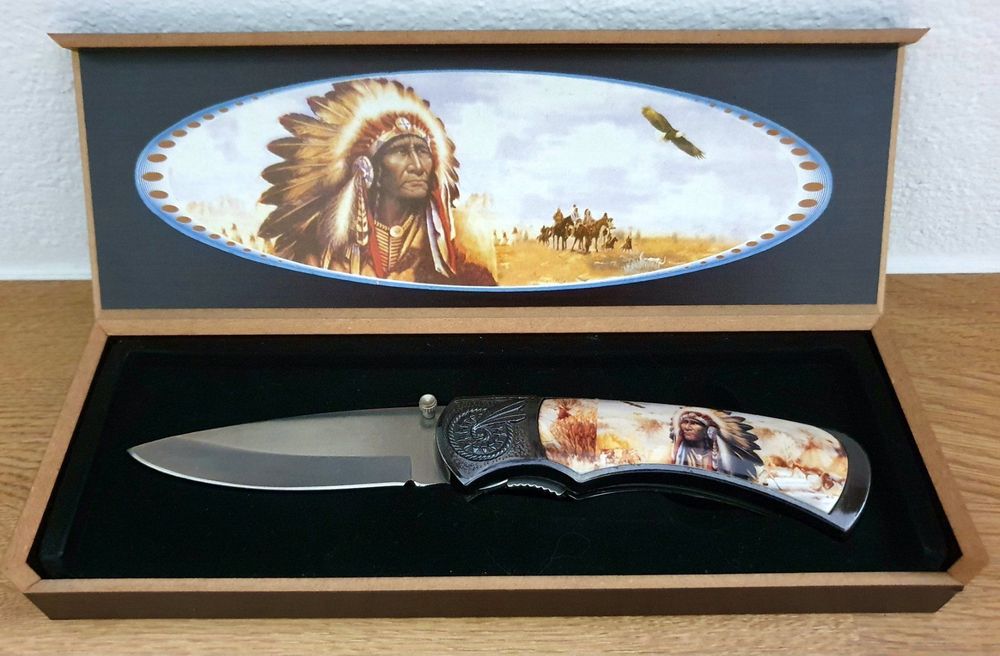 American Native Chief Pocket Knife Collection (Neu und originalverpackt ...