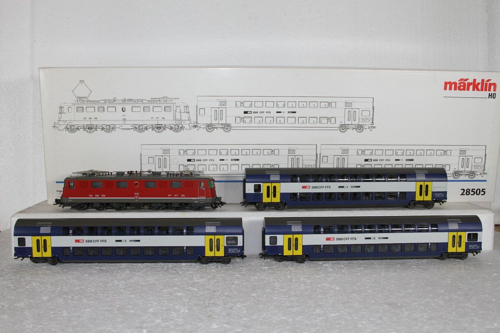 Märklin 28505 SBB Zugpackung Doppelstockwagen mit Ae 6/6 (Gebraucht) in ...