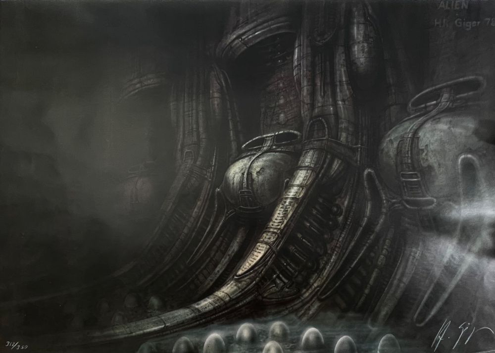 H. R. Giger (1940-2014) grosse Serigraphie Handsigniert | Kaufen auf Ricardo