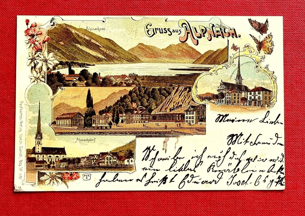Alpnach - Bahnhof - Zahnradbahn - Litho - 1904 (Gebraucht) in Rothrist für CHF 24.5 – mit ...