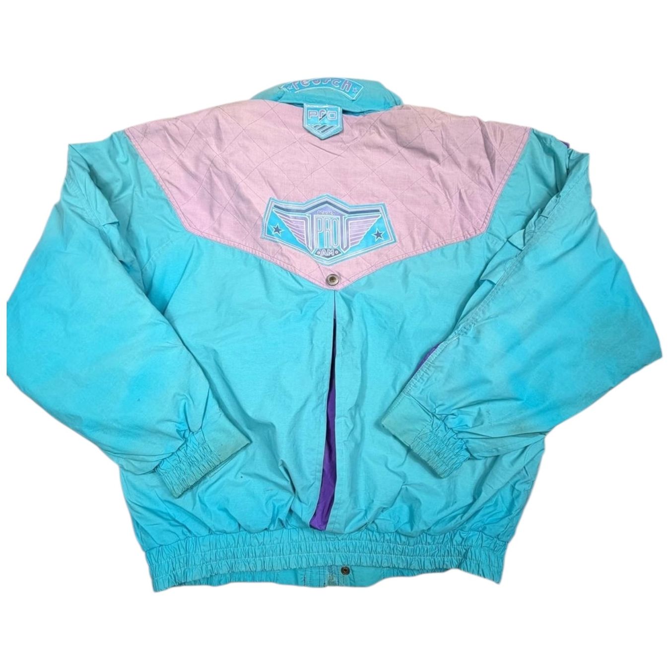 Veste de ski Vintage Pro-AM Reusch turquoise et rose - M (Neuf (Voir ...