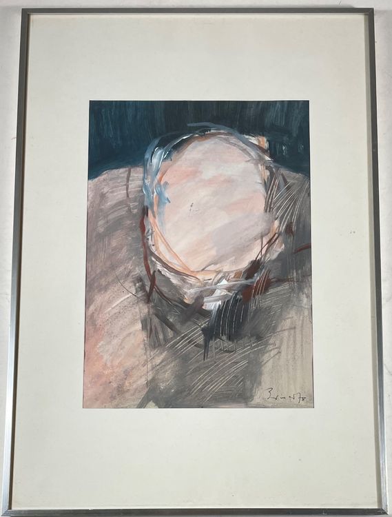 Abstrakte Mischtechnik unleserlich Signiert | Kaufen auf Ricardo