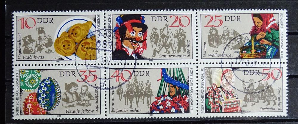 DDR 1982, 6er Block gestempelt (Gebraucht) in Haslen GL für CHF 1 – mit Lieferung auf Ricardo kaufen