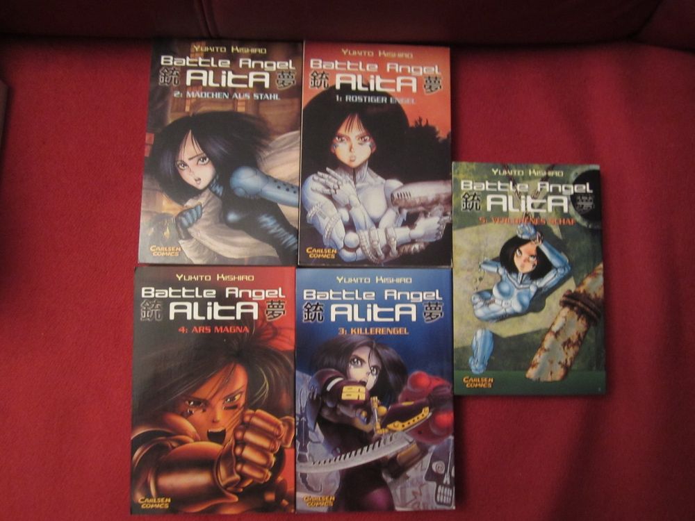 YUKITO KISHIRO:BATTLE ANGEL ALITA BAND 1 BIS 5!CARLSEN COMIC (Gebraucht ...