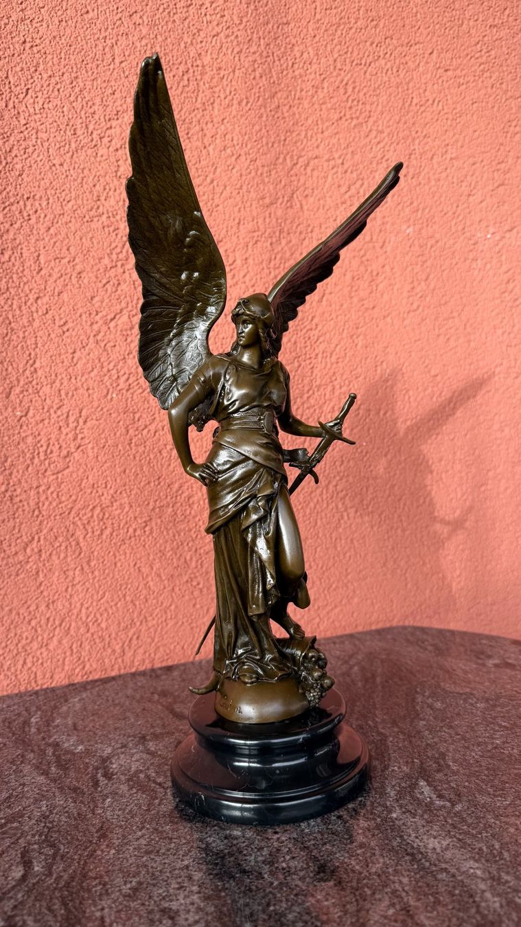 Bronze Statue Mann mit Flügel Figur Mythologie des Friedens (Gebraucht) in Lengnau BE für CHF ...