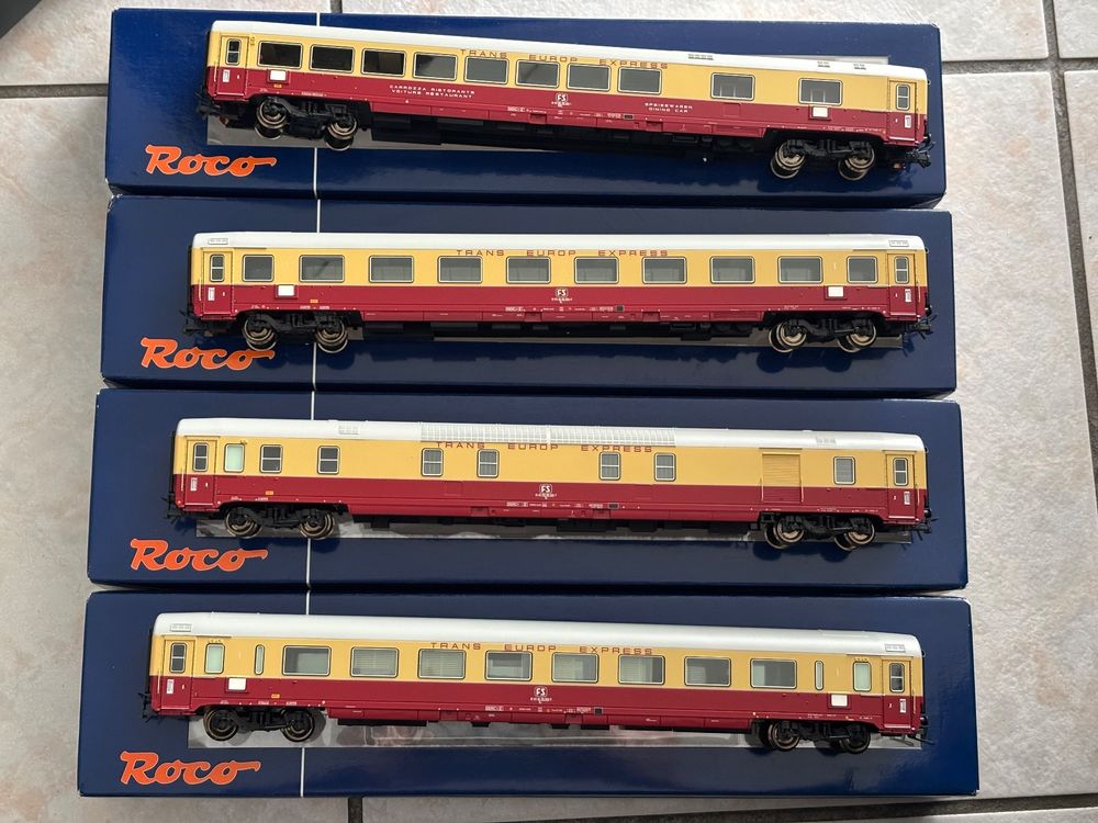 Roco 45906 TEE Personenwagen-Set der FS 4-tlg H0 GS mit OVP (Neu ...
