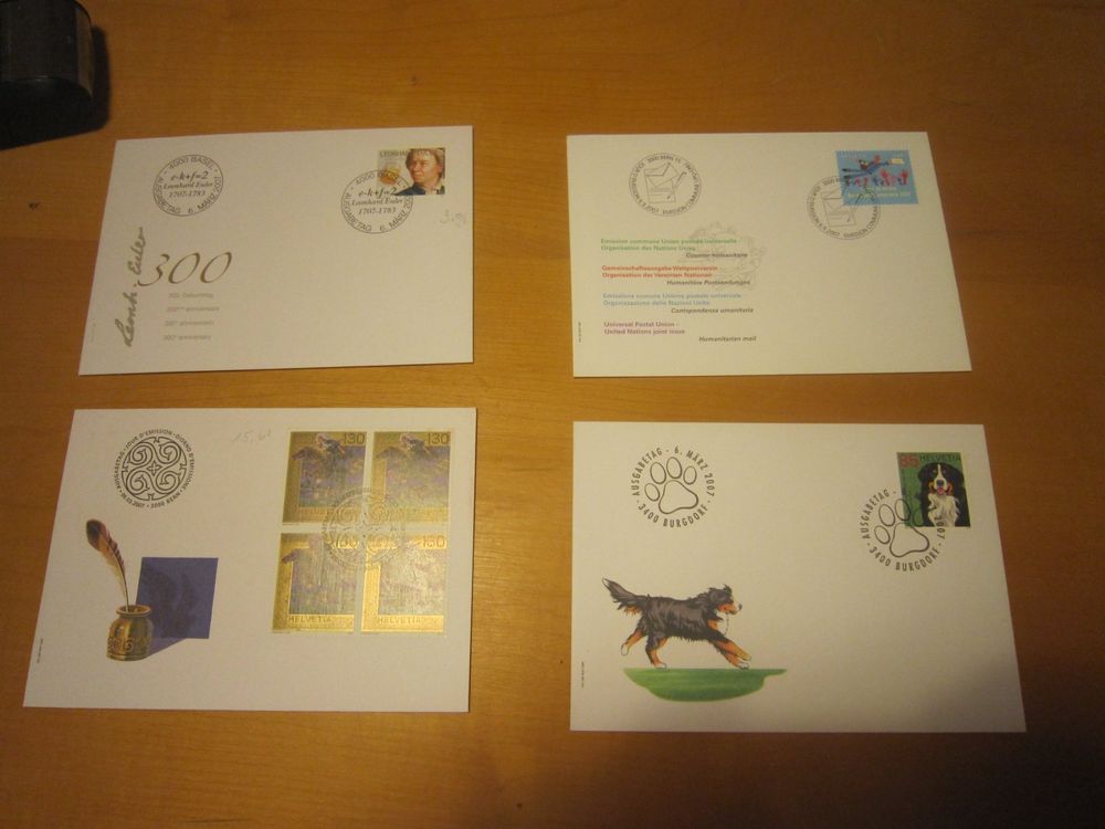 CH 2007 FDC 4 schöne FDC AB NUR 75 RP (Gebraucht) in Gordola für CHF 1 ...