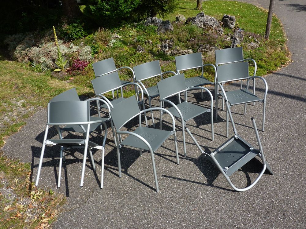 10 stapelbare Stühle Gartenstühle Gastrostühle SEGIS BREEZE (Gebraucht ...