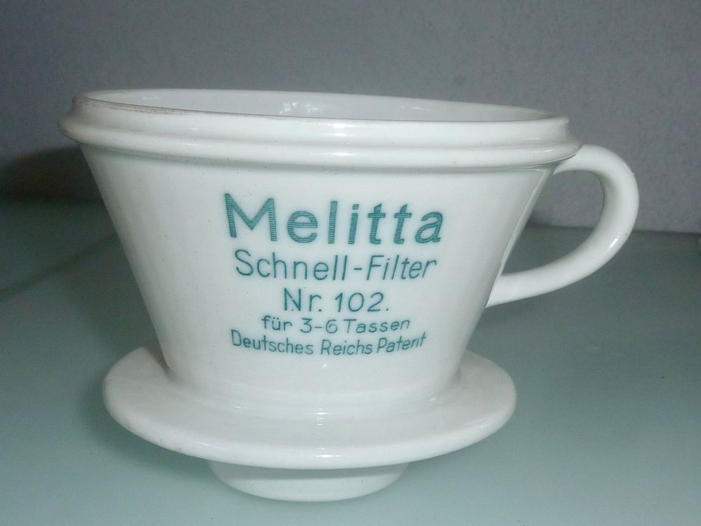 MELITTA 102 KAFFEE-SCHNELLFILTER Filter Design rar selten (Gebraucht ...