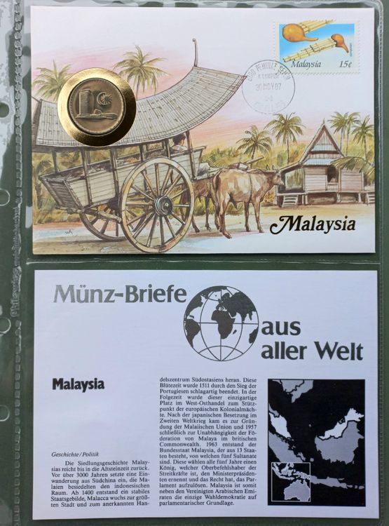 Münzbrief Malaysia 🇲🇾 1987 (Gebraucht) in Niederuzwil für CHF 2 – mit Lieferung auf Ricardo kaufen