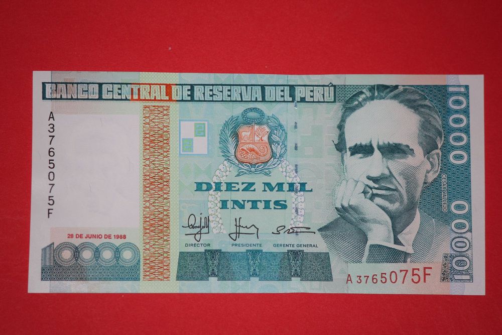 PERU - 10'000 Intis 1988 UNC (A3765075F) (Neu (gemäss Beschreibung)) in ...