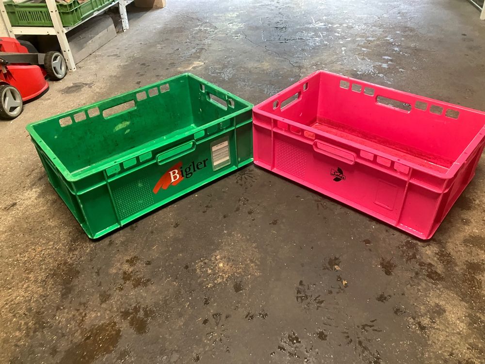2 stabile Kisten aus Kunststoff, H: 22, B: 60, T: 40 cm (Gebraucht) in ...