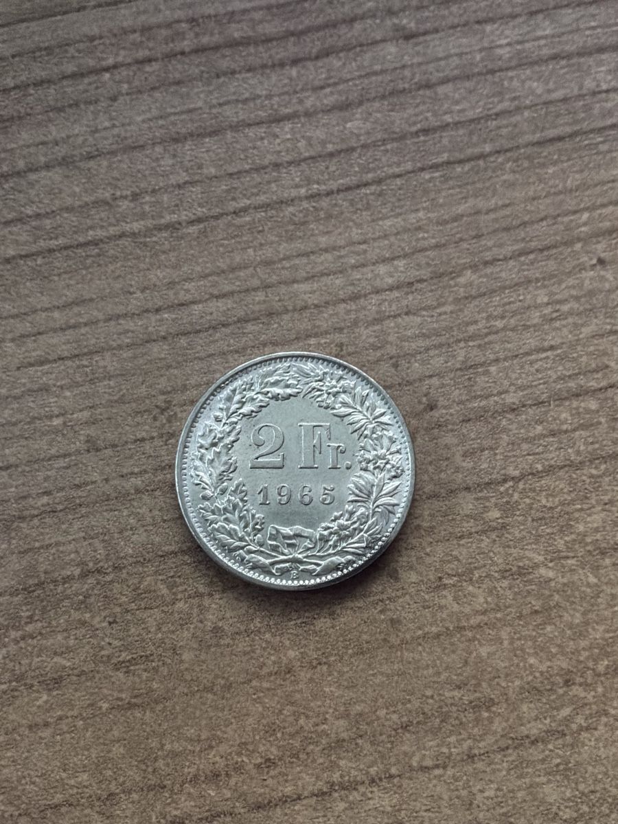 2 Franken Silber Münze Schweiz 1965 (Gebraucht) in Locarno für CHF 1 ...