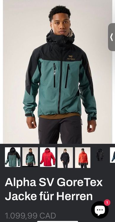 ARCTERYX ALPHA SV JACKE HERREN (M) DARK MAGIC (Neu (gemäss Beschreibung ...