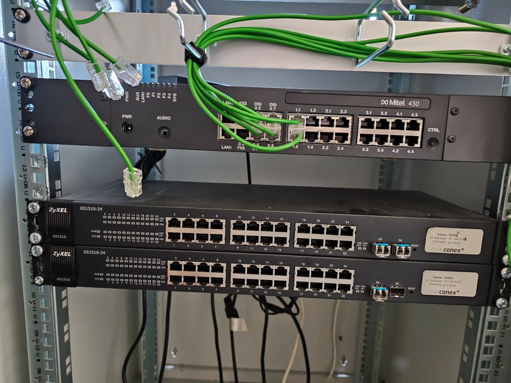 Mitel 430 und ZyXEL Gs1510-24 Telefonanlage, für Unternehmen (Gebraucht ...