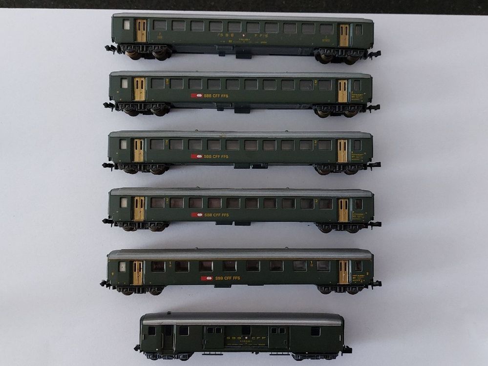 Konvolut SBB CFF Personenwagen Spur N 6-Teilig (Gebraucht) in ...