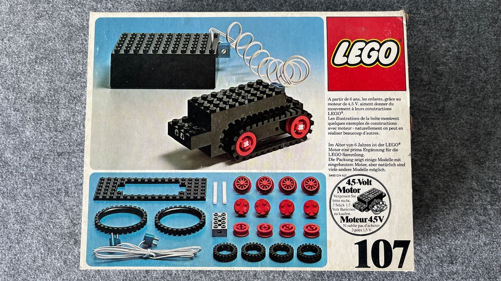 Lego Set 107, 4,5 Volt Motor Set Technic, Vintage 40 jährig | Kaufen auf Ricardo