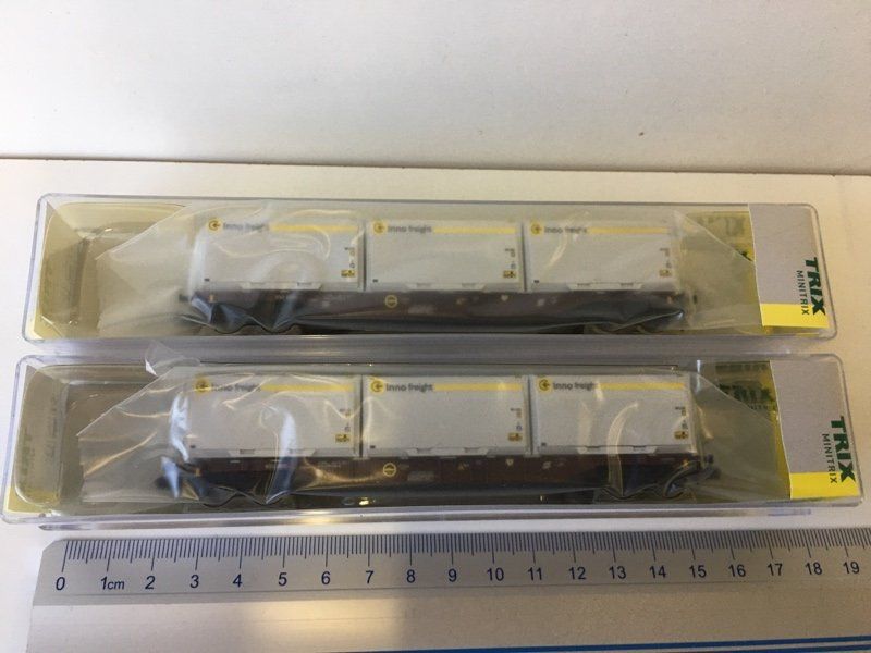 2er Set Trix N 15520 Containertragwagen ÖBB "inno freight" (Neu (gemäss ...