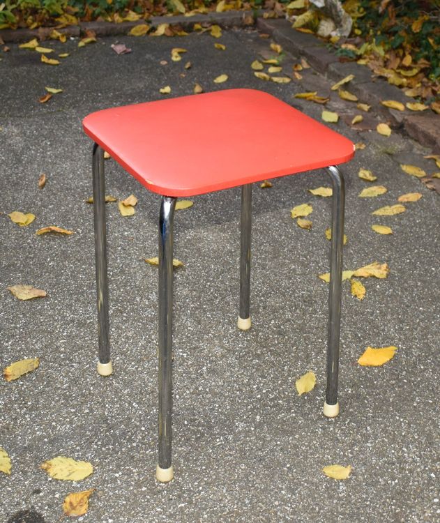 VINTAGE Hocker ROT Vinylüberzug (Gebraucht) in Pfaffhausen für CHF 12 ...