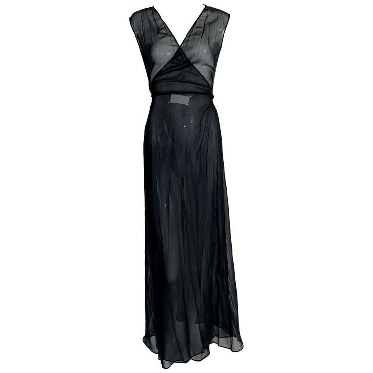 Maison Martin Margiela Kleid 1990s transparent schwarz S 42 (Gebraucht ...