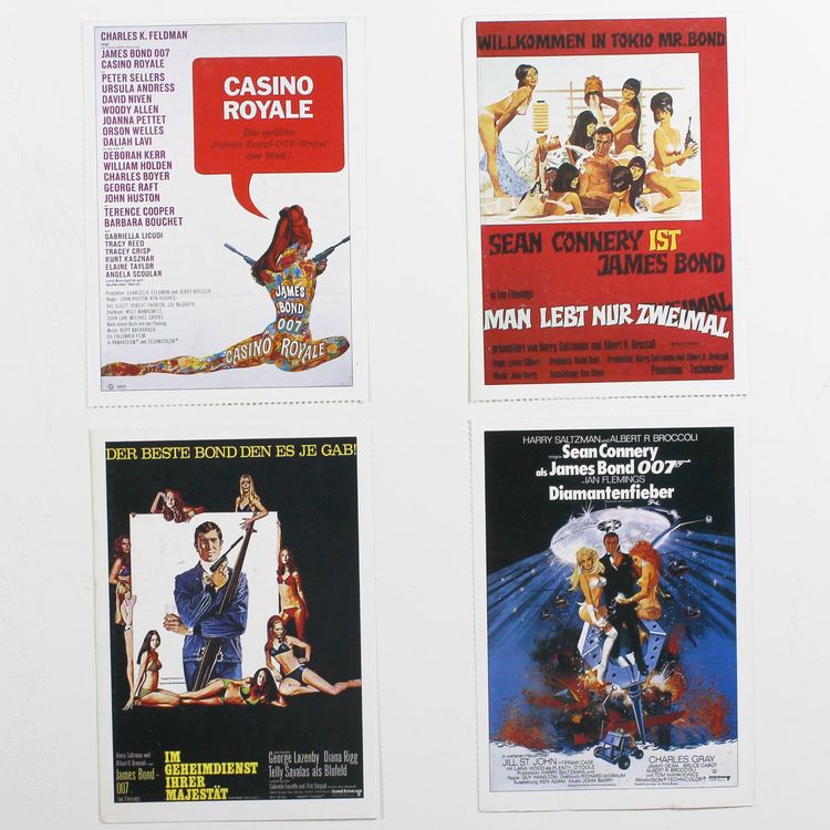 4x James Bond 007 Karte vom Deutschen Cinema Magazin 1987 | Kaufen auf Ricardo