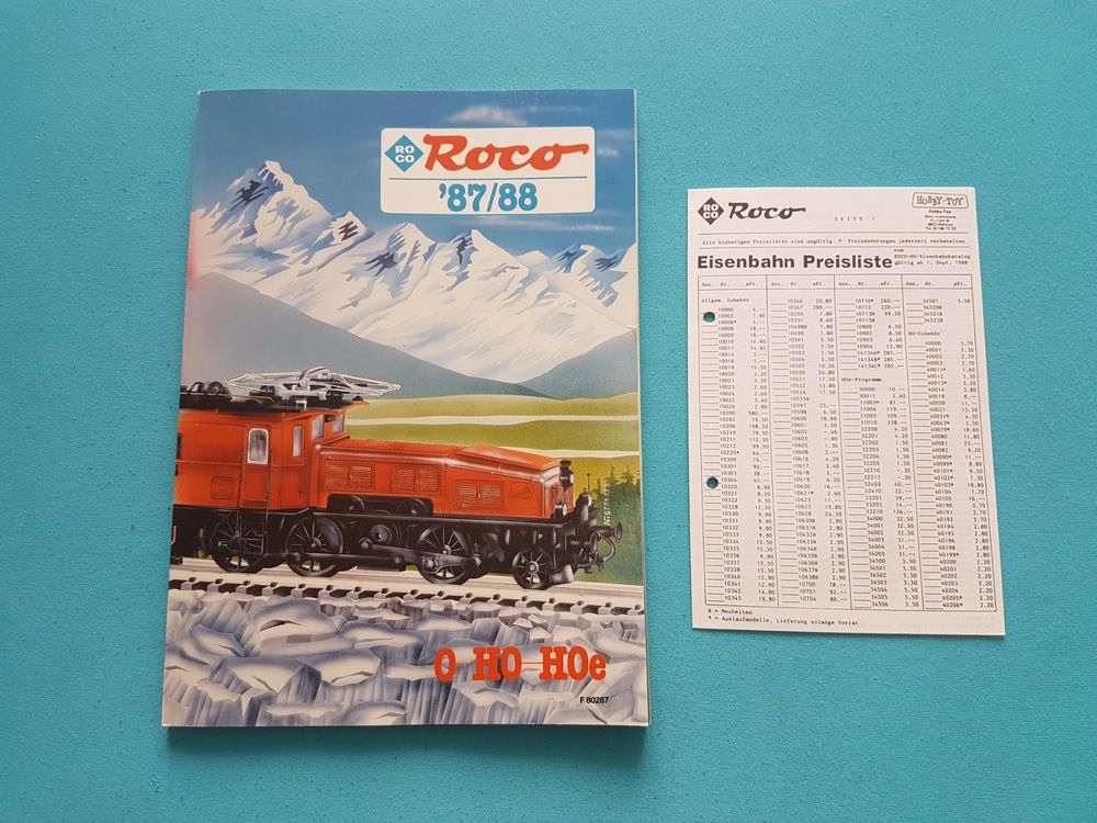 Catalogue ROCO, 1987/1988 0, HO, Hoe, en français, 196 pages (Neu ...