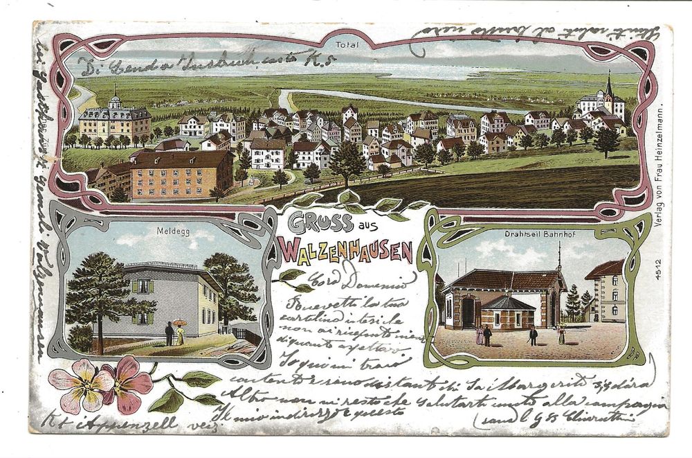 Gruss aus Walzenhausen (AR) Meldegg - Bahnhof Litho um 1900 (Gebraucht) in Engelburg für CHF 39. ...