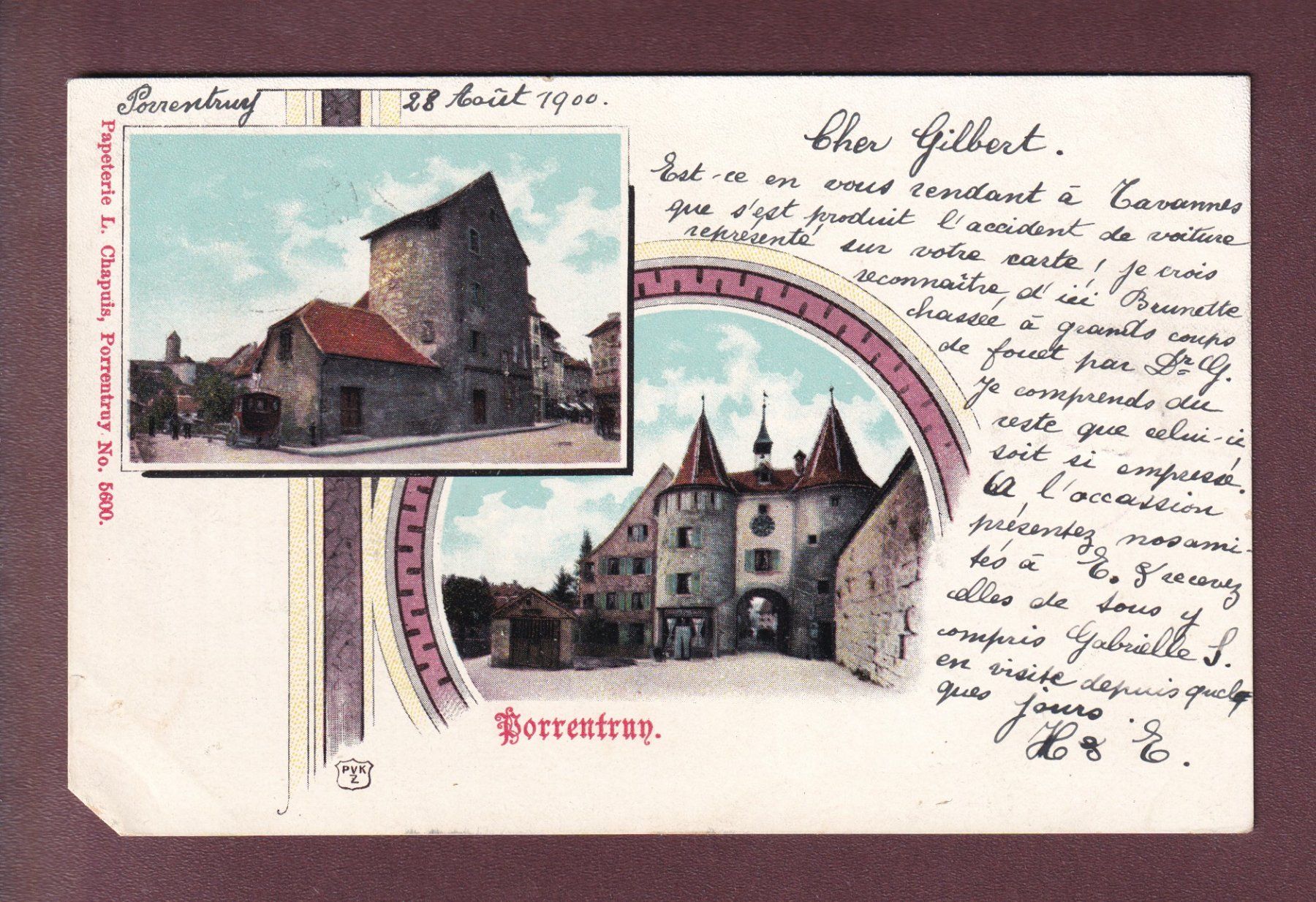 PORRENTRUY - 1900 Litho Chapuis (D'occasion) à Pully pour CHF 20 – avec ...