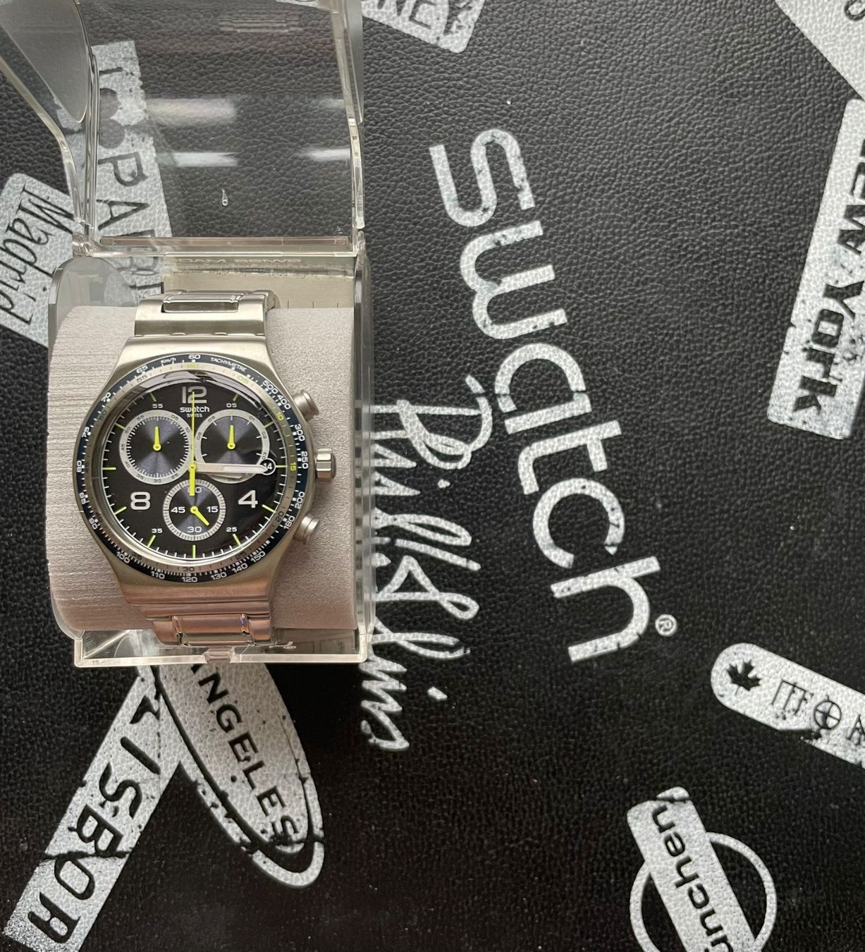 Swatch Uhr Irony New Chrono Sprinkled Water YVS411G (Neu (gemäss ...