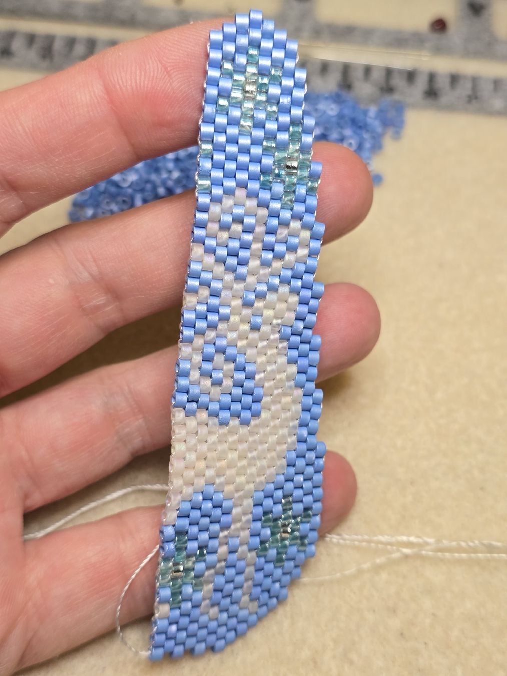 🦌📘 Marque-page en perles Miyuki – Renne de Noël 🎄 🎅 (Neuf avec ...