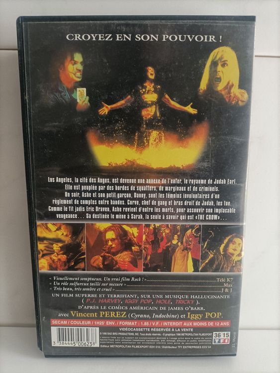 K7 video VHS / The Crow la cité des anges / Vincent Perez / (D'occasion ...
