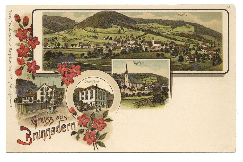 Gruss aus Brunnadern (SG) Toggenburg - Schul-und Pfarrhaus (Gebraucht) in Engelburg für CHF 31.5 ...