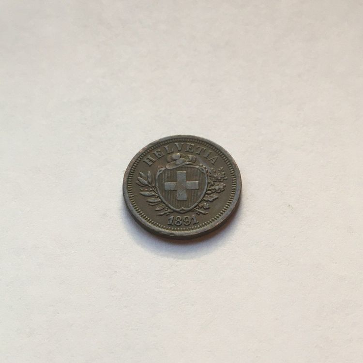 1891 1 Rappen schmales Kreuz | Kaufen auf Ricardo