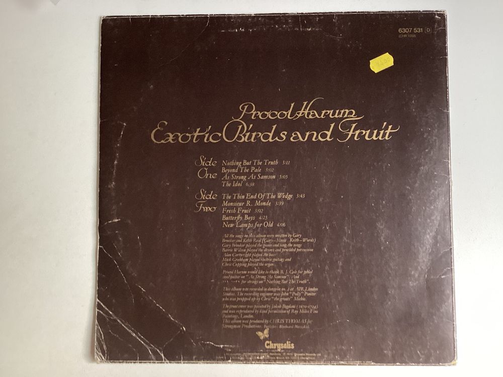 Procol Harum LP - Exotic Birds And Fruits (Cover schlecht) (Gebraucht ...