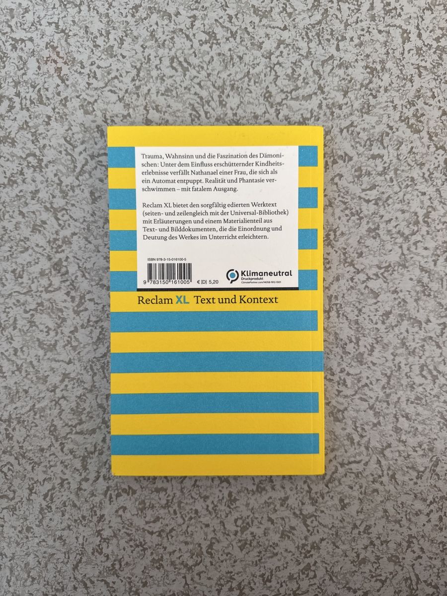 E.T.A. Hoffmann - Der Sandmann, Reclam XL, Neuwertig (Neu (gemäss Beschreibung)) in Bäretswil ...