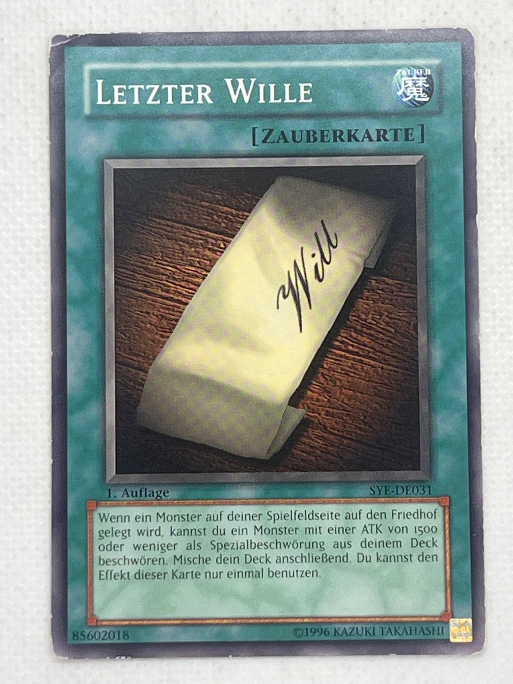 Yu-Gi-Oh! Karte Letzter Wille - Selten (Gebraucht) in Hinterkappelen ...