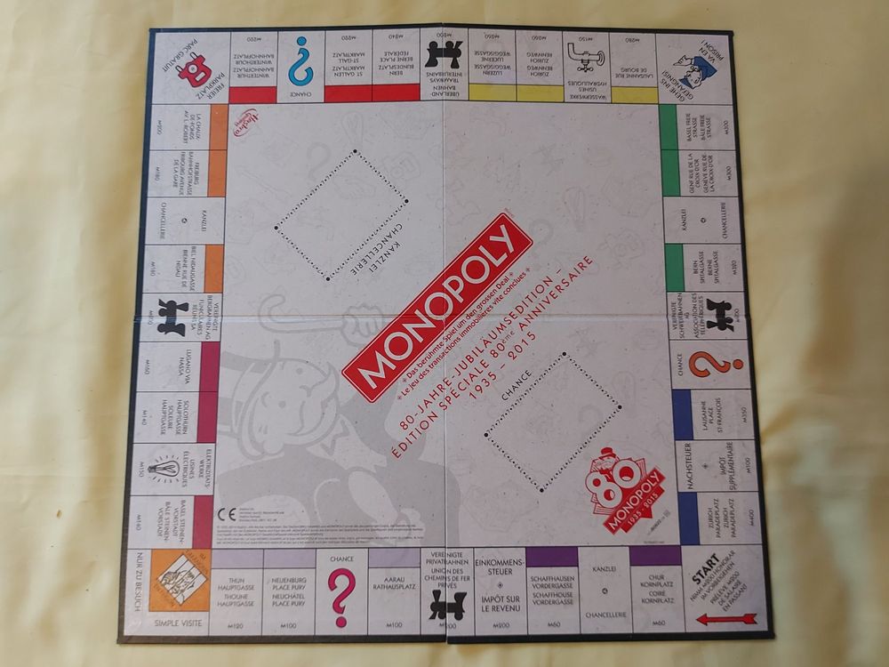 MONOPOLY 80-Jahre-Jubiläumsedition Swiss Edition (Gebraucht) in ...