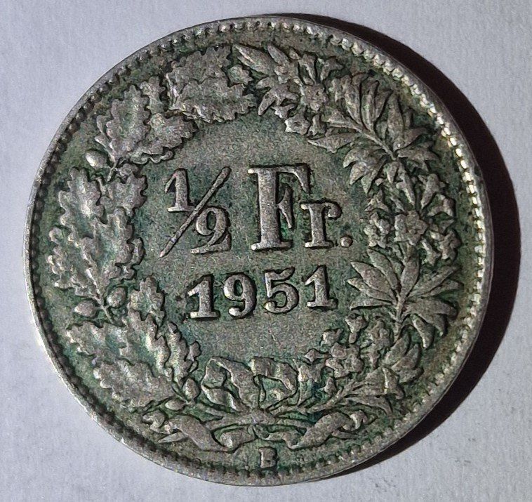 50 Rappen 1951 Schweizer Franken Silber (Gebraucht) in Mitlödi für CHF ...
