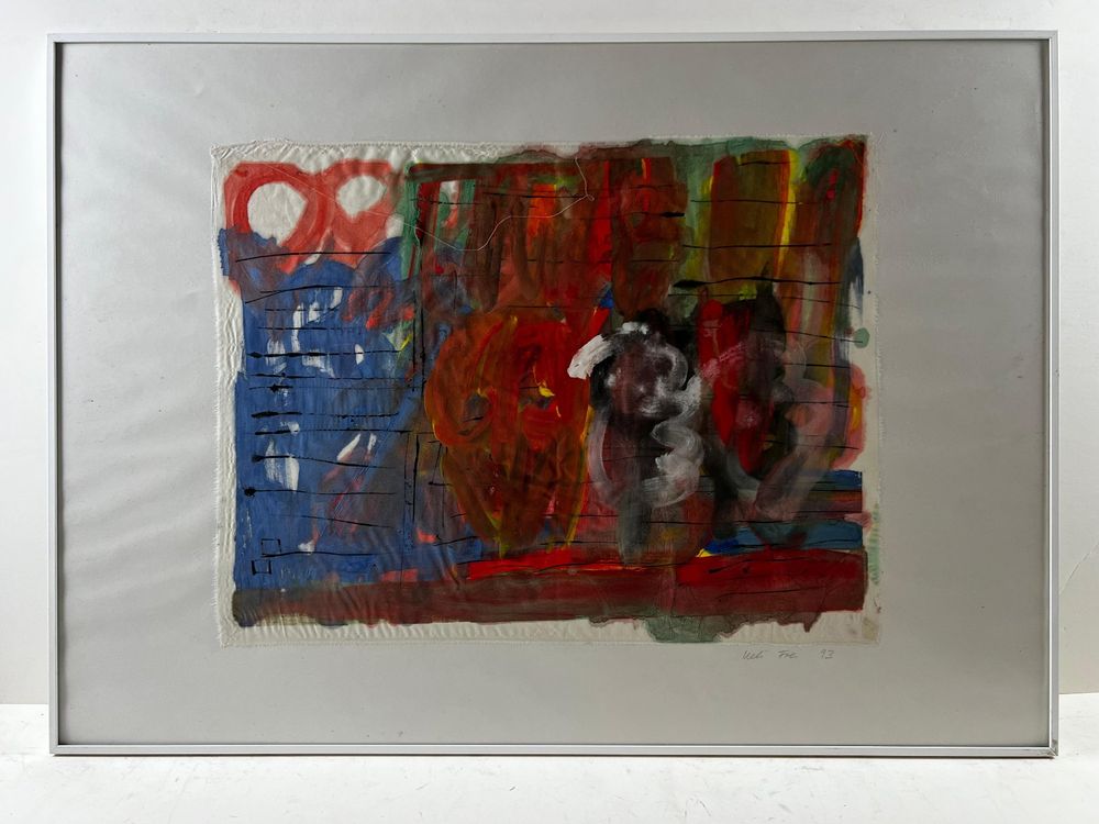 Abstrakte Gemälde auf Stoff Handsigniert. | Kaufen auf Ricardo