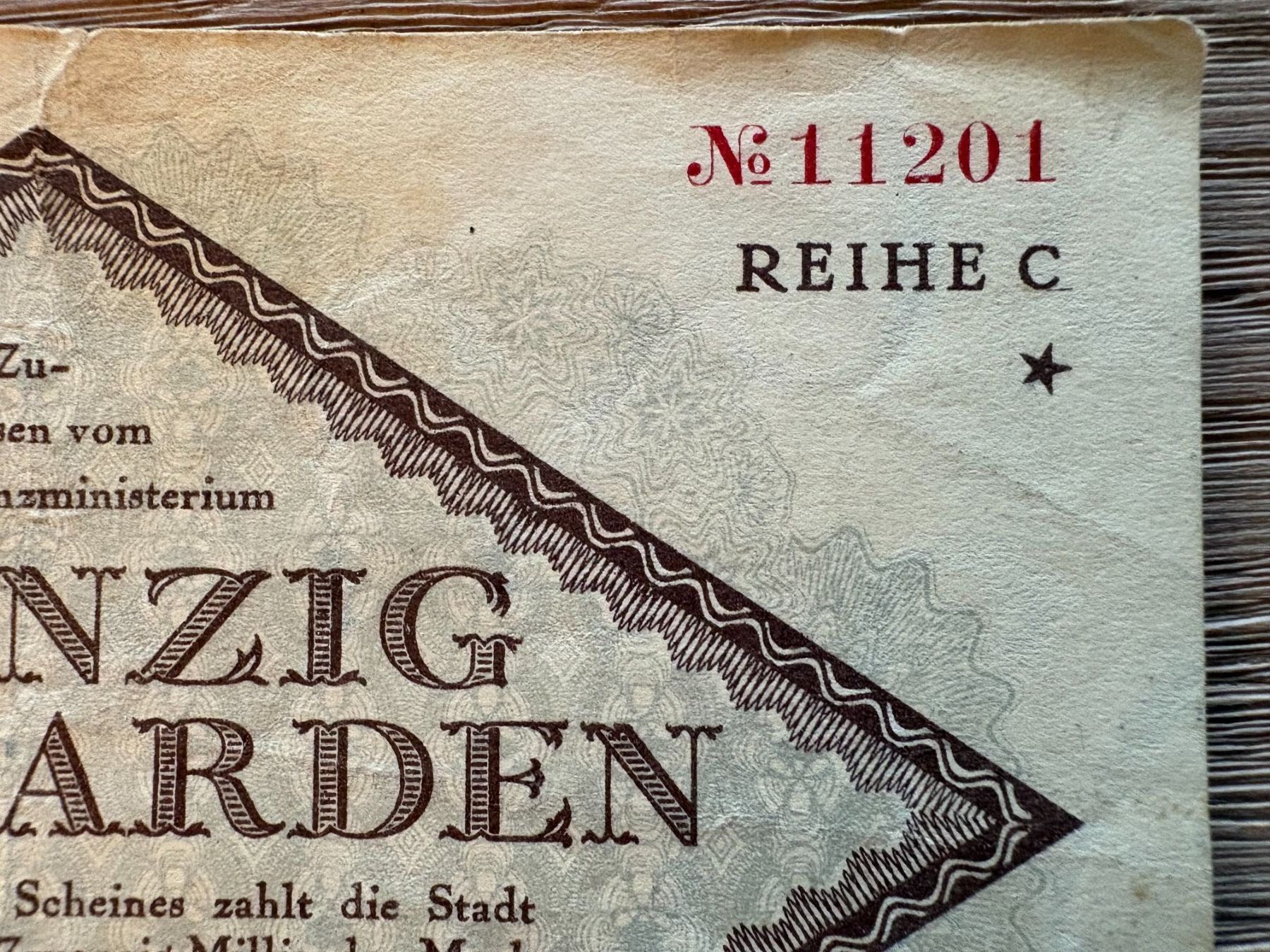 Antiker 20 Milliarden-Mark Schein, deutsches Reich, 1923 (Gebraucht) in ...