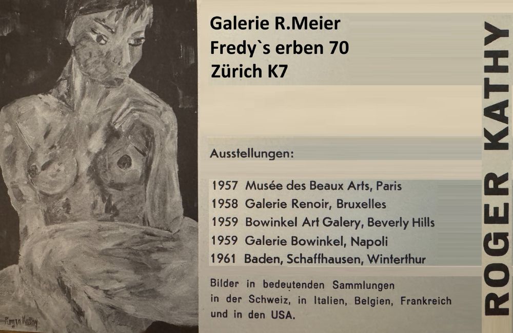 Roger Kathy Ölbild (Alter Mann mit Pfeife 1961) 46*38 cm (Gebraucht) in ...
