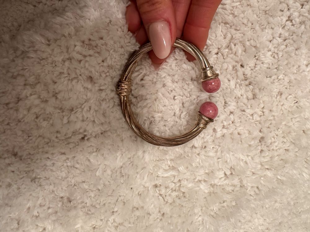 Armspange silber mit rosa Details plus Bracelet silber | Kaufen auf Ricardo