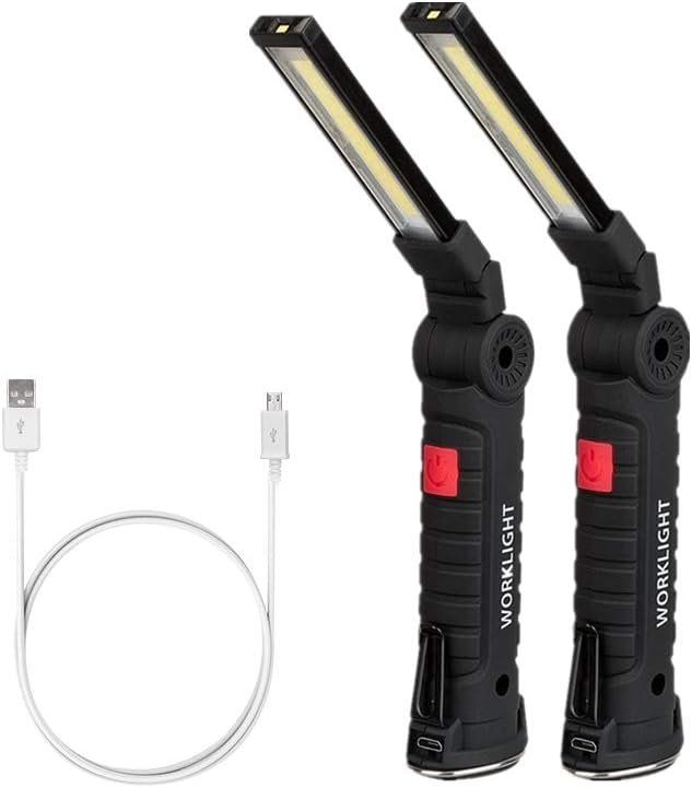 2 Stk Wiederaufladbare Arbeitsleuchte COB Taschenlampe | Acheter sur ...