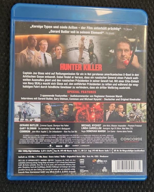 HUNTER KILLER BLU-RAY | Kaufen auf Ricardo