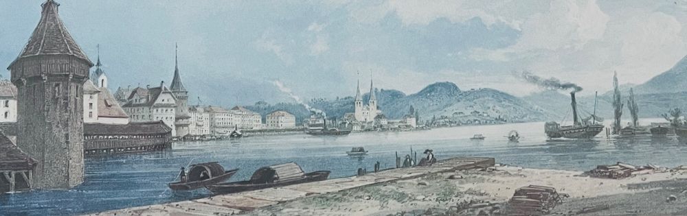 Louis-Julien Jacottet (1806-1880) kolorierte Stich Luzern | Kaufen auf ...