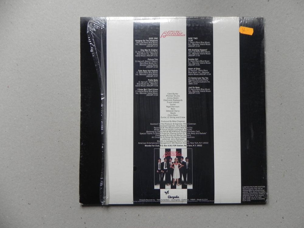 Picture Disc LP USA Punk Rock Blondie 1978 Limited Edition | Kaufen auf ...