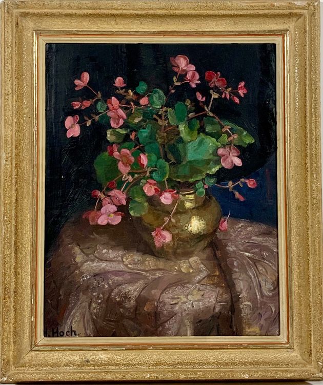 H. Hoch Stilleben Gemälde Blumen in Vase | Kaufen auf Ricardo